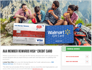 AAA Member Rewards Visa Signature Credit Card Review: $50 Walmart Gift ...
