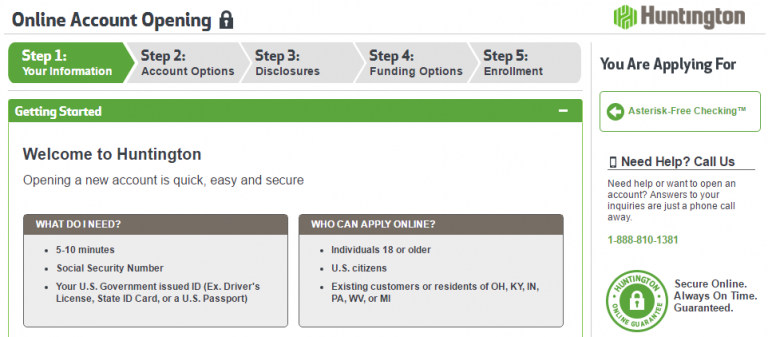 How To Open a Huntington Bank Account
